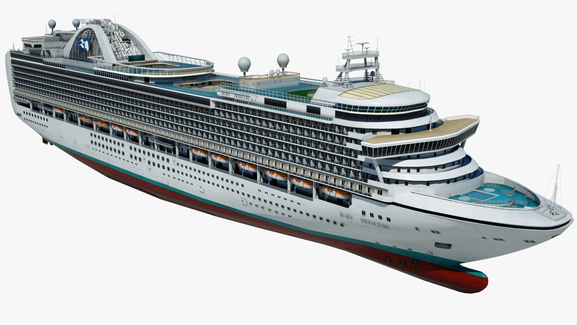Cruise ruby princess ship 3D model - TurboSquid 1167139