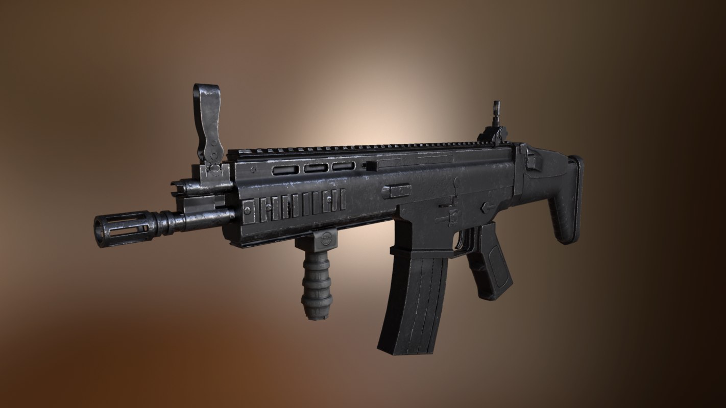 Scar h assault rifle 3D model - TurboSquid 1167447