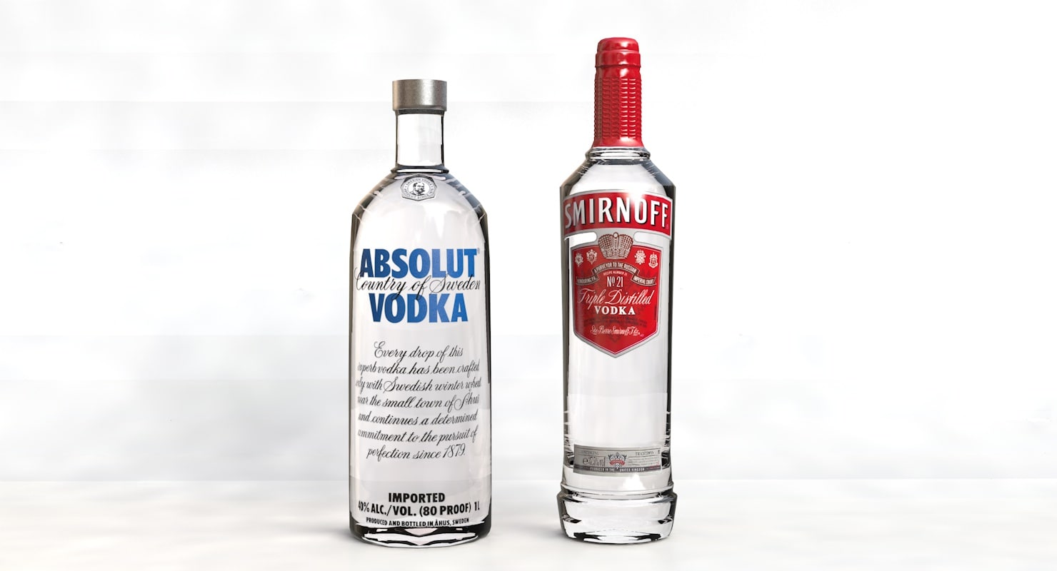 3D vodka bottles - TurboSquid 1167703