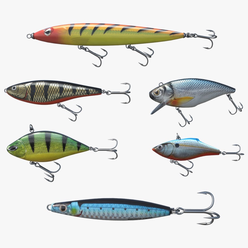 Fishing lures 3D - TurboSquid 1167784
