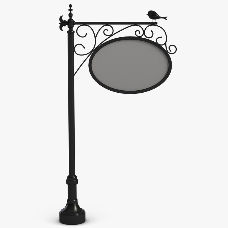 Outdoor sign 3D model - TurboSquid 1167850