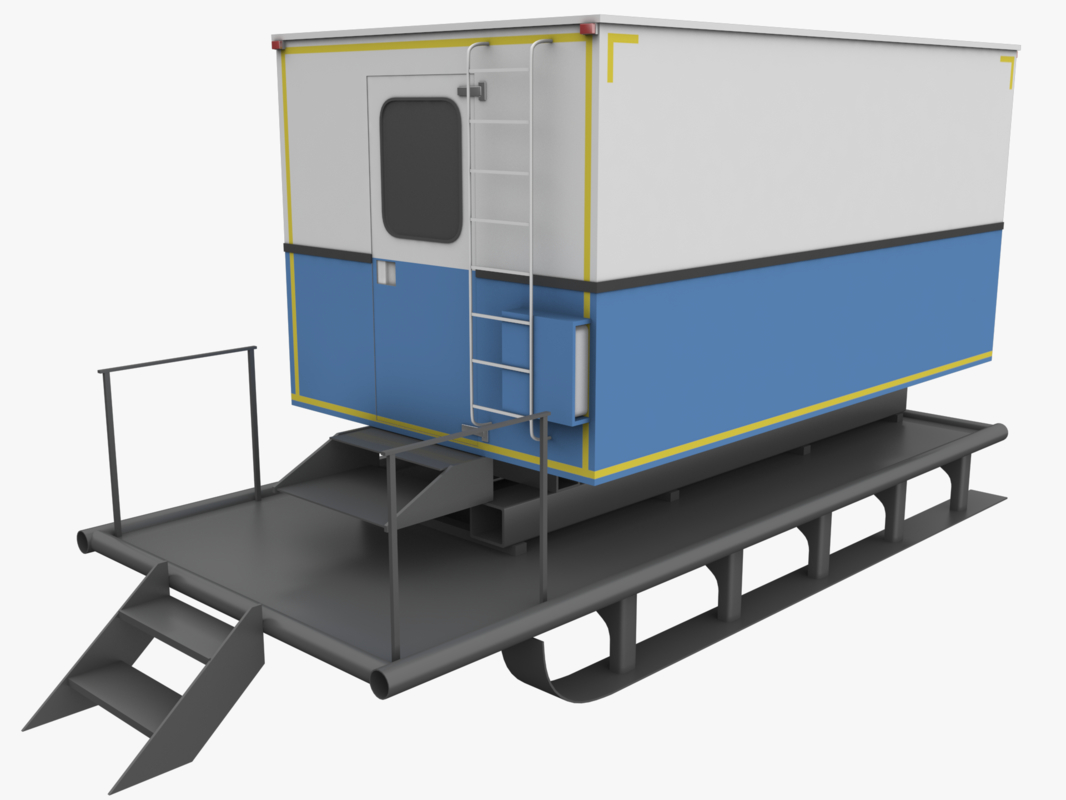Sledge construction trailer 3D model - TurboSquid 1167962