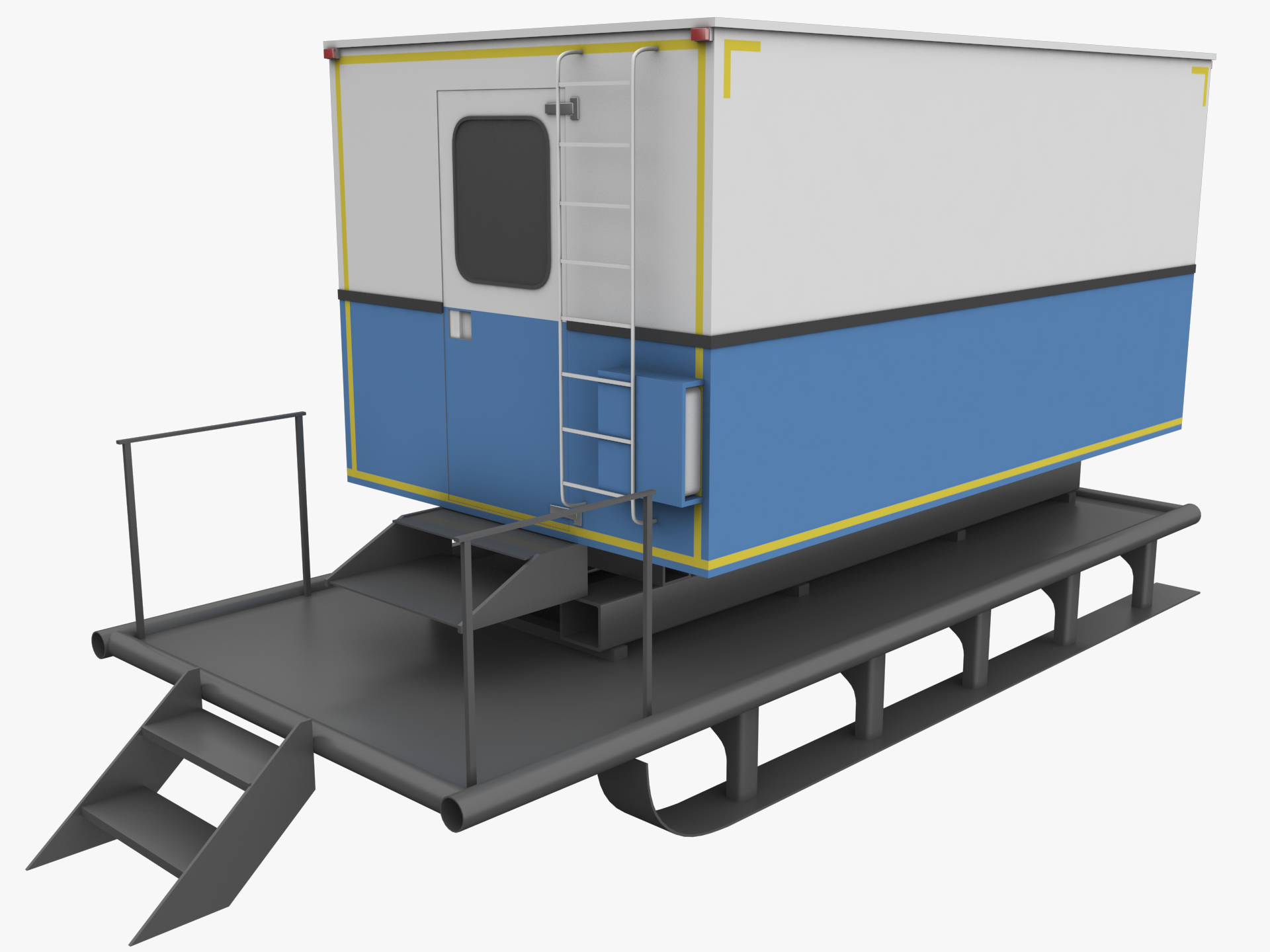 Sledge construction trailer 3D model - TurboSquid 1167962