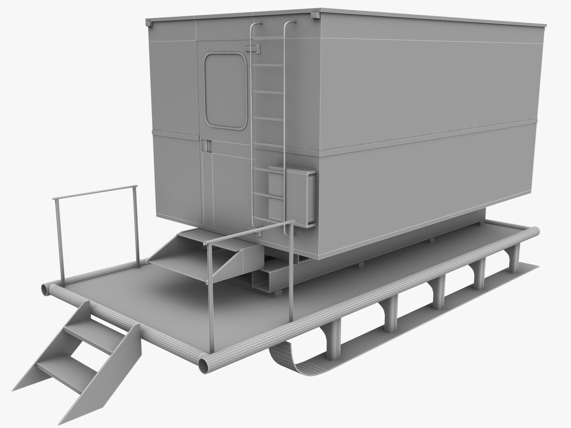 Sledge construction trailer 3D model - TurboSquid 1167962