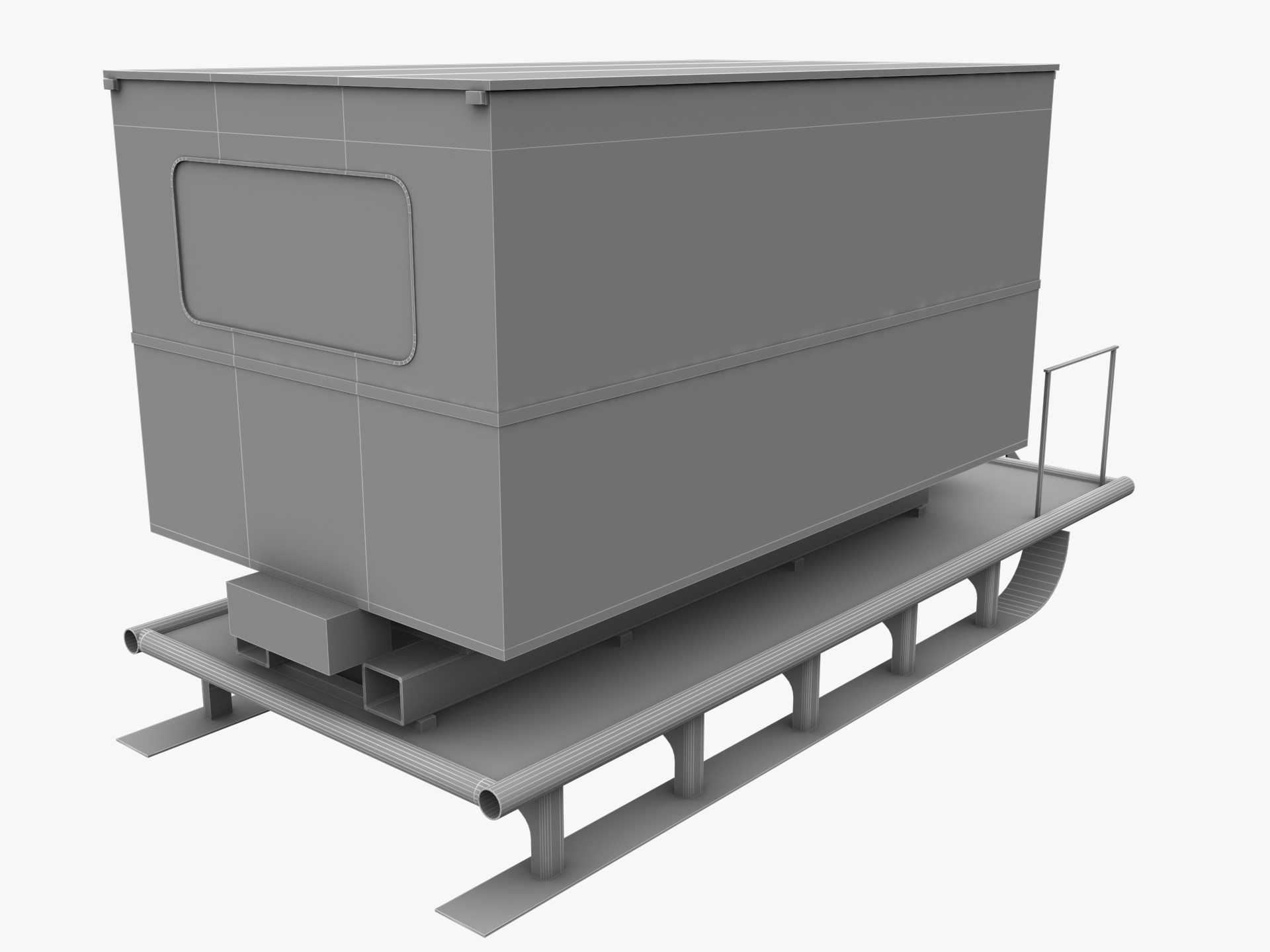 Sledge construction trailer 3D model - TurboSquid 1167962