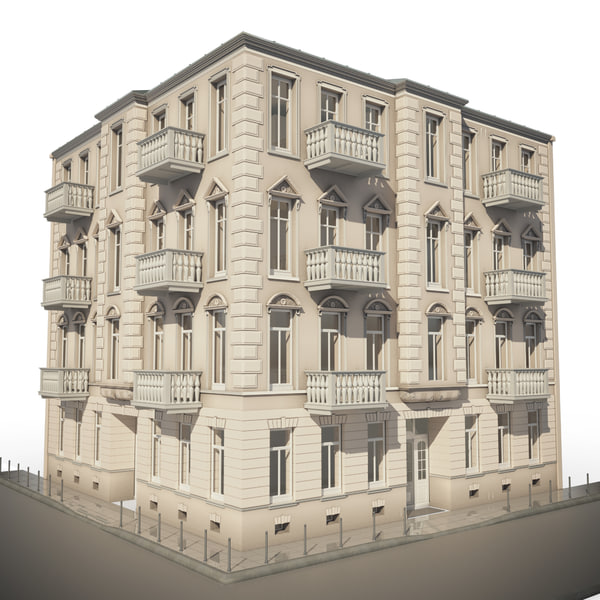 Tenement house 3D - TurboSquid 1168005