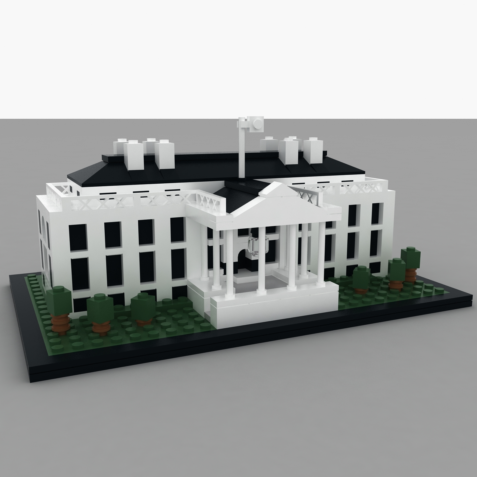 A Casa Branca LEGO Modelo 3D - TurboSquid 1168090