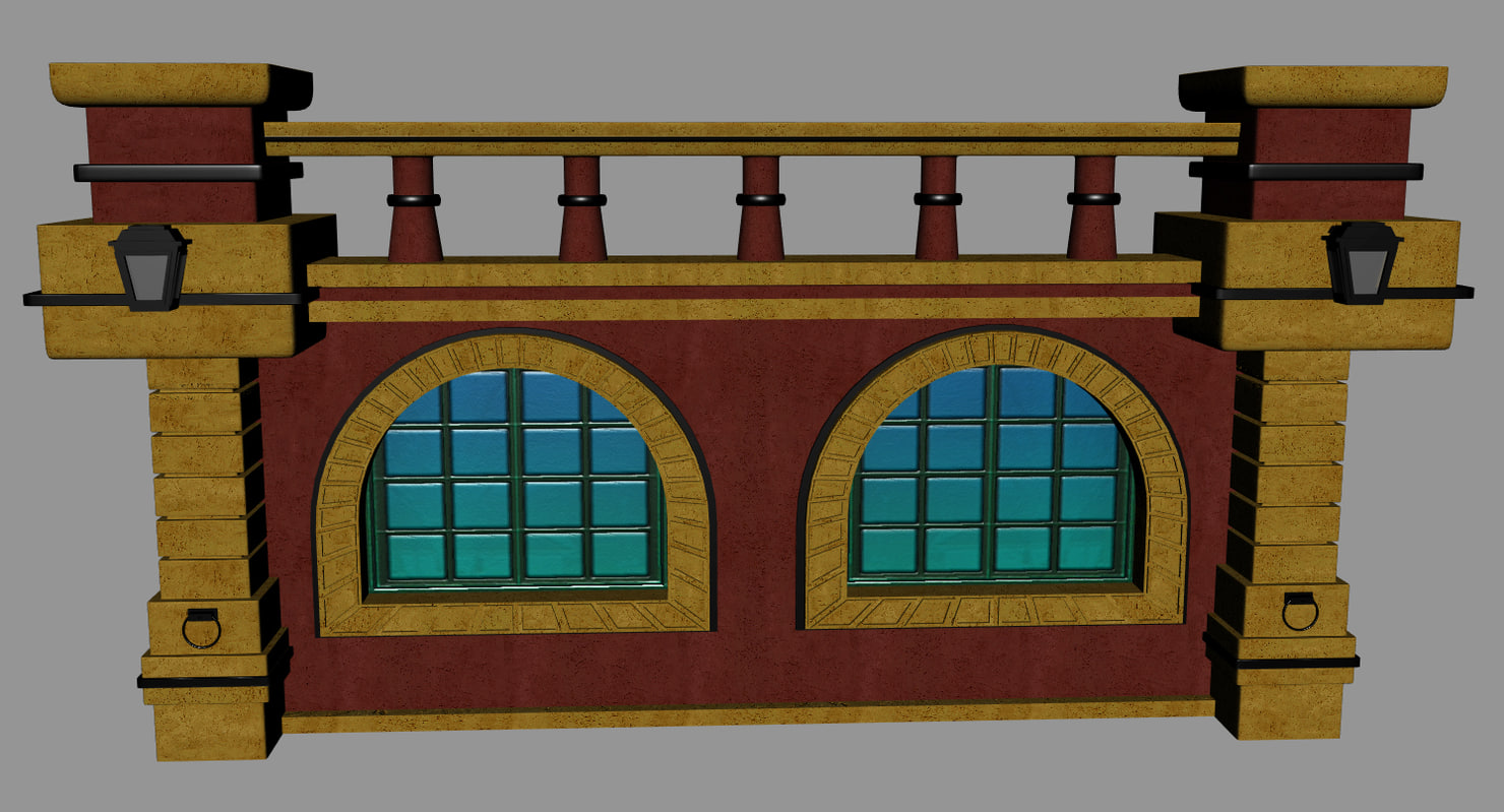 Window wall cartoon 3D model - TurboSquid 1168129