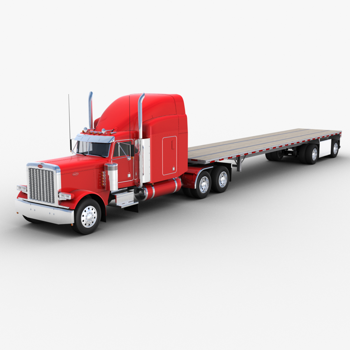 3D model flatbed semi-trailer truck trailer - TurboSquid 1168257