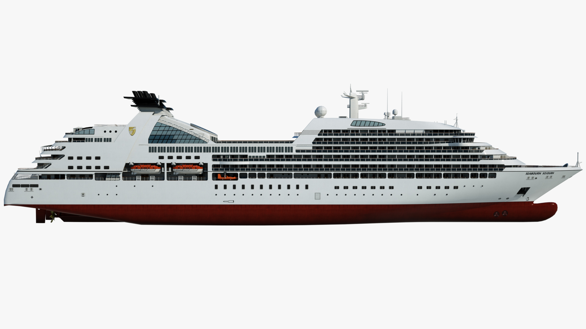 Cruise seabourn sojourn ship 3D model - TurboSquid 1168301