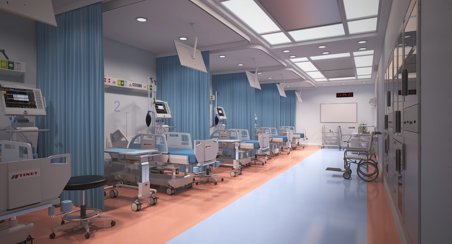 3D hospital ward - TurboSquid 1168550