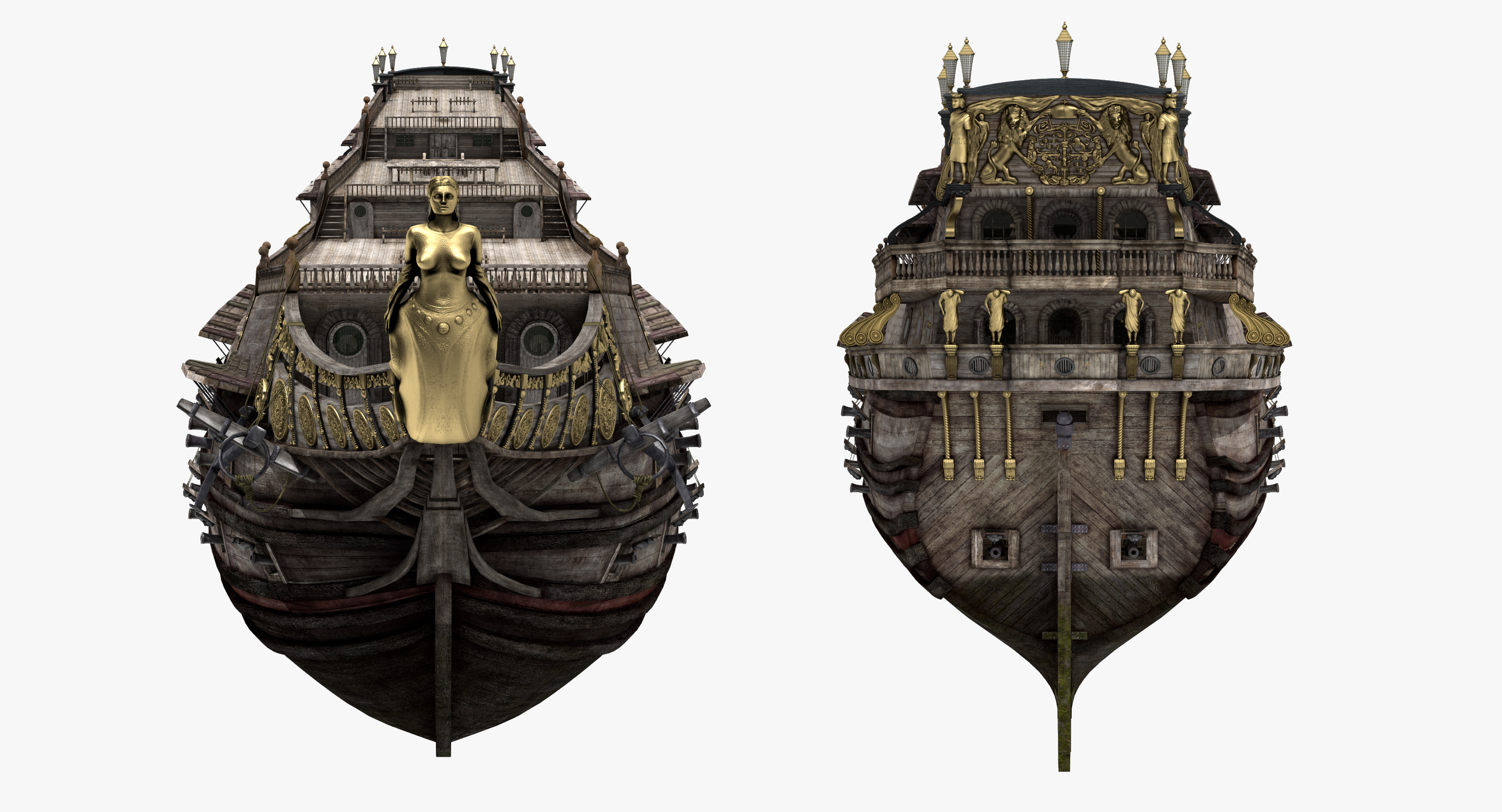 Galeon old historical sail ship 3D - TurboSquid 1168694