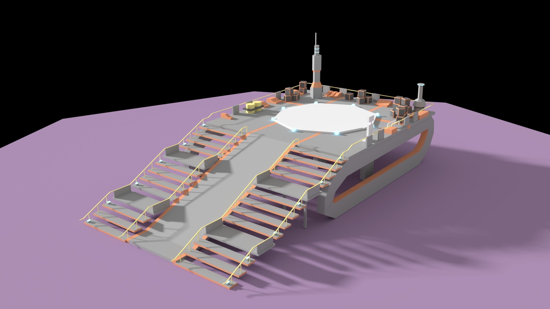 Spaceship platform 3D model - TurboSquid 1168833