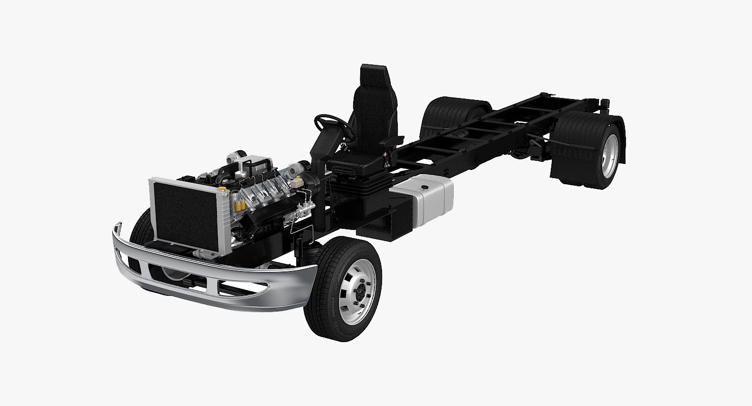 Semi truck undercarriage 3D model - TurboSquid 1168944