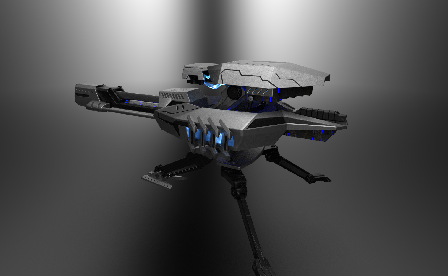 Plasma turret 3D - TurboSquid 1169057