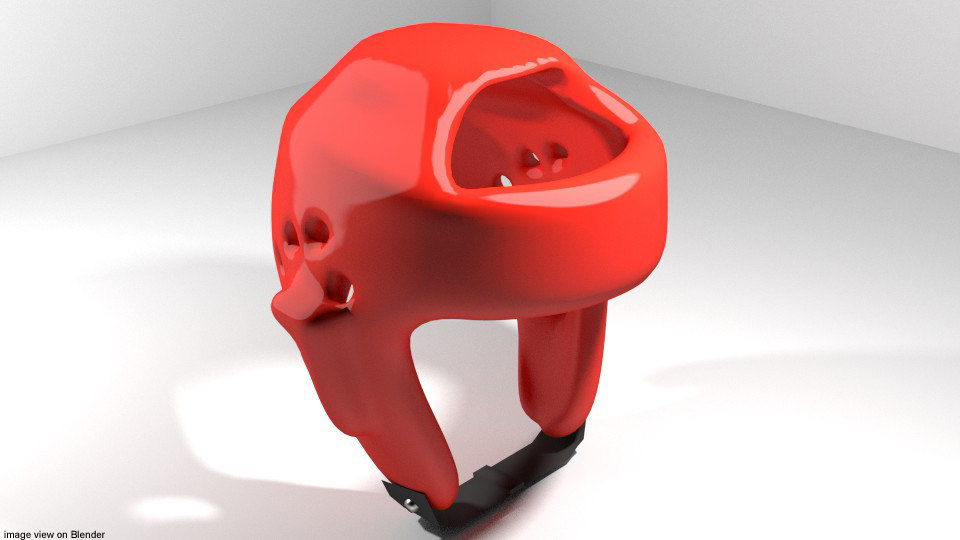 modelo 3d Protector de cabeza de arte marcial - Tipo 3 - TurboSquid 1169105