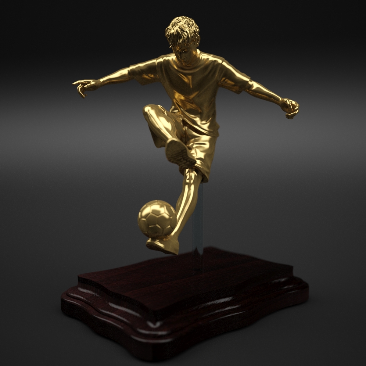 3D freestyle soccer player statue - TurboSquid 1169256