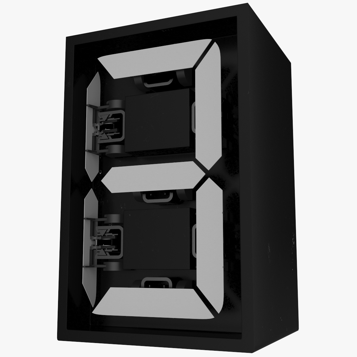 Digital number panel 3D model - TurboSquid 1169288