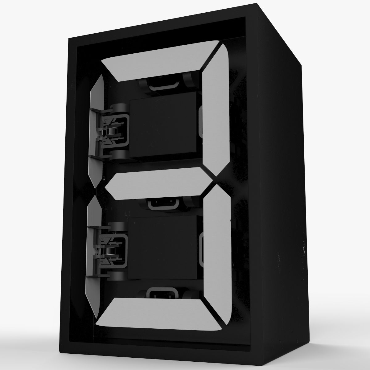 Digital number panel 3D model - TurboSquid 1169288