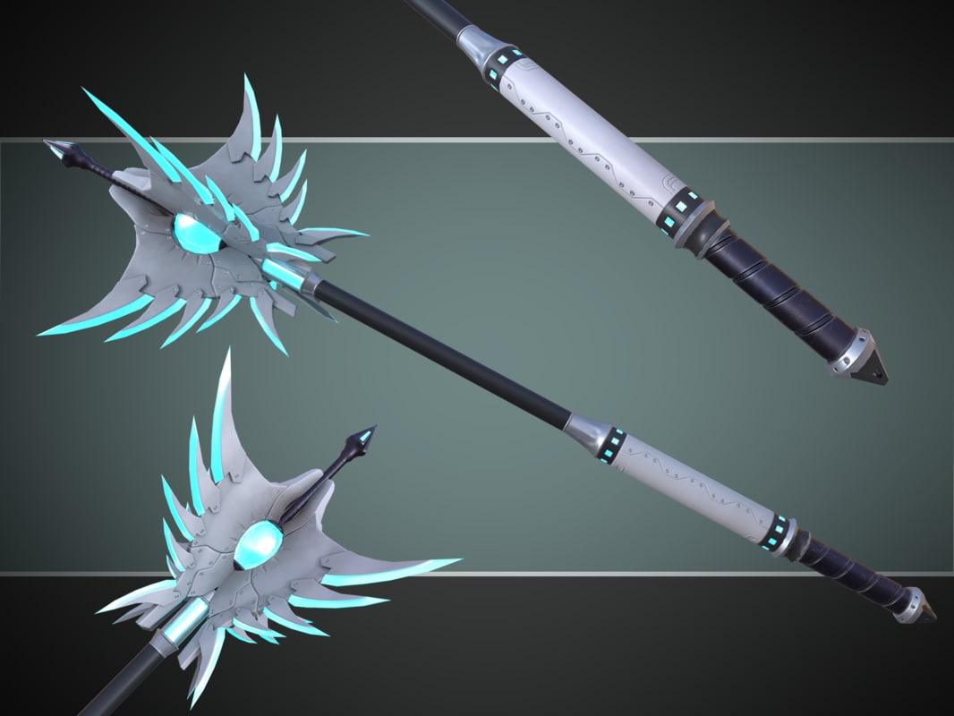 3D model glowing sci-fi mace pbr - TurboSquid 1169738