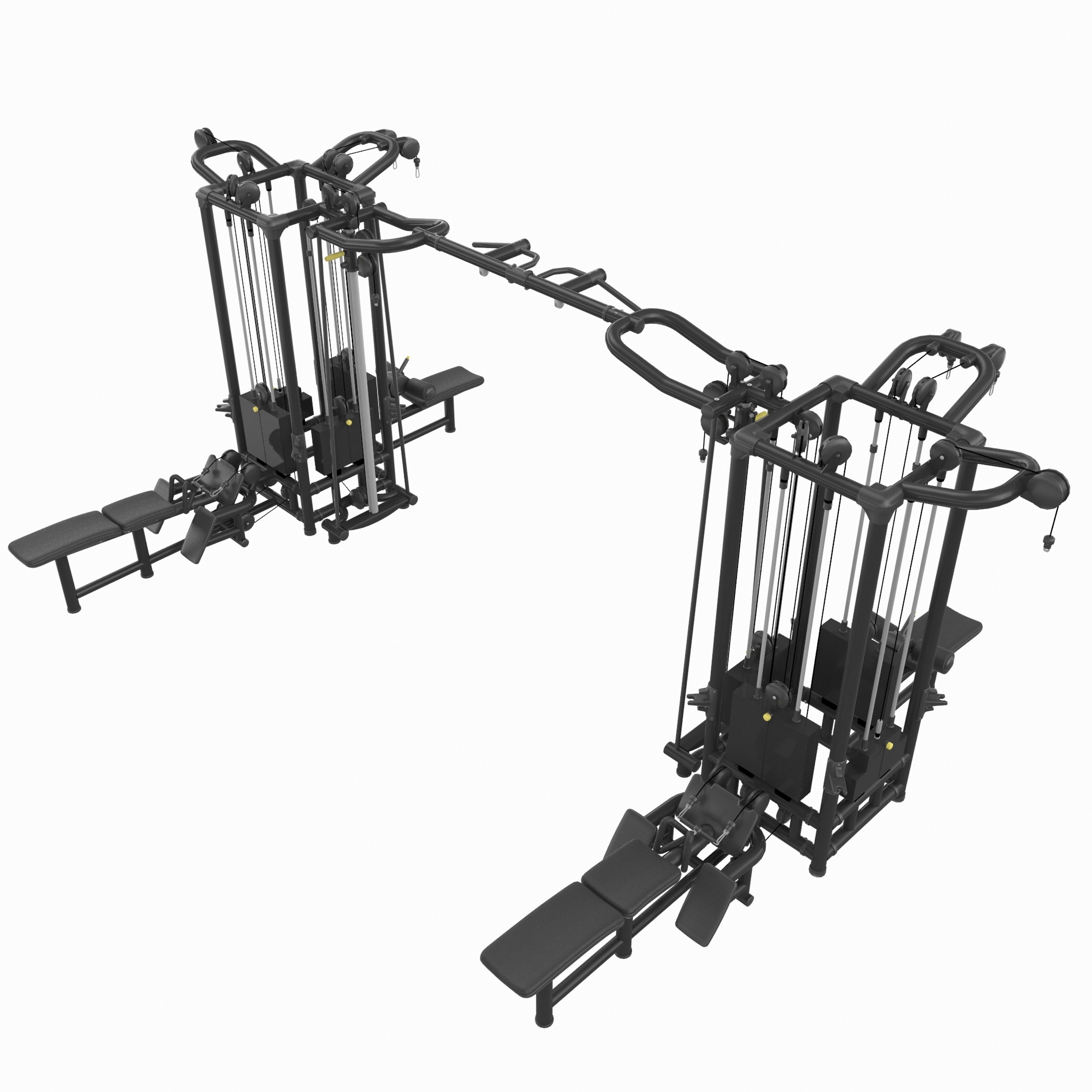 Cable Station Technogym系列，5款交叉健身房3D模型 - TurboSquid 1169797