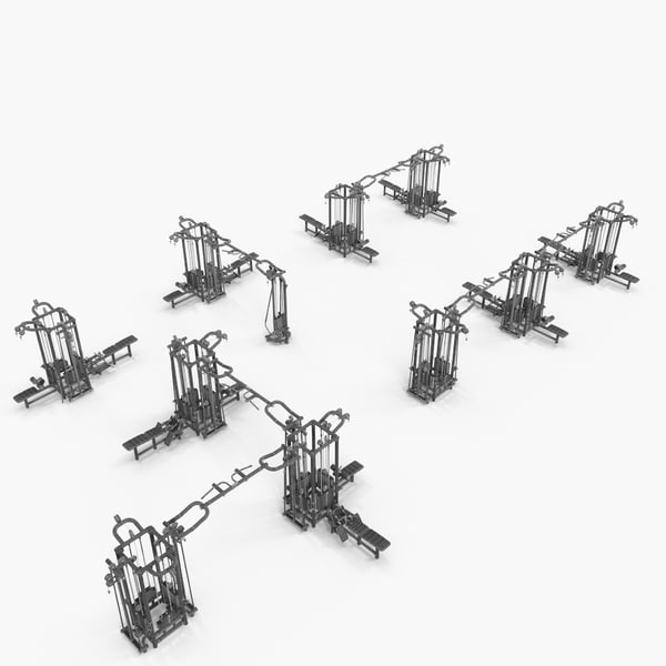 3D cable station 5 gym - TurboSquid 1169797