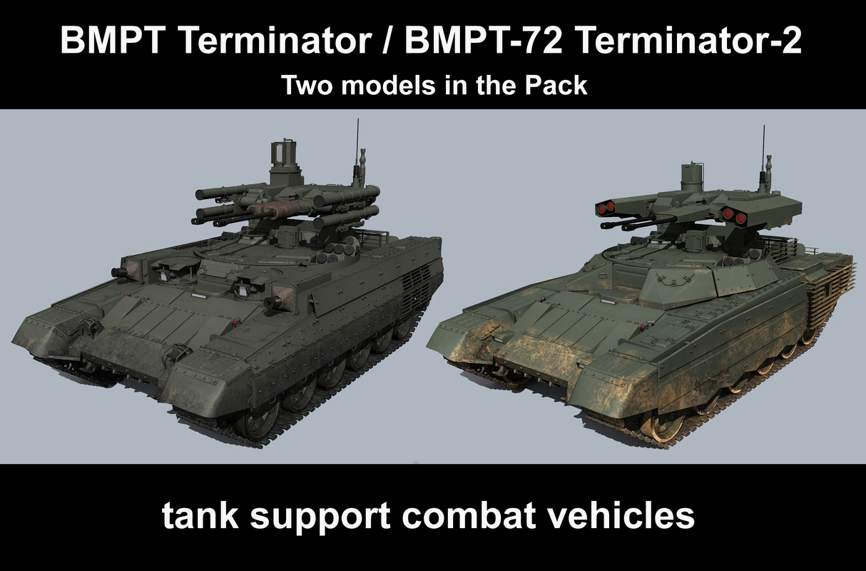 modelo 3d BMPT Terminator / BMPT-72 Terminator-2 Pack - TurboSquid 1169824