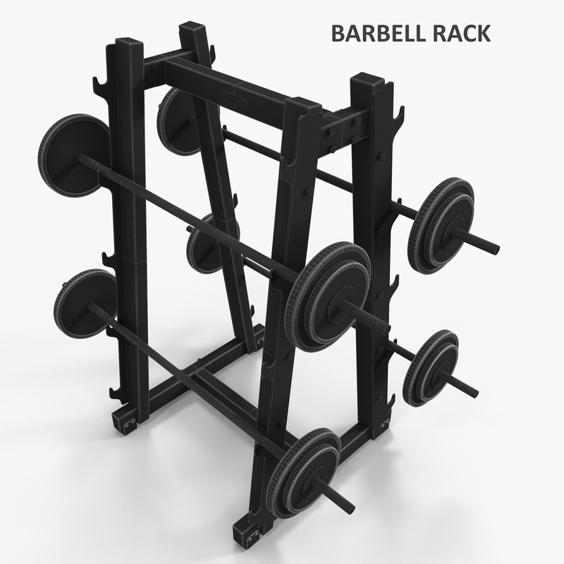 Modello 3D Collezione Bench, Rack & Barbell Technogym, set completo di ...