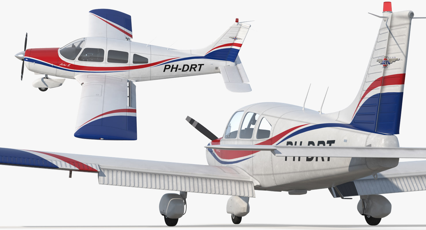 3D light aircraft piper pa-28-161 - TurboSquid 1169874