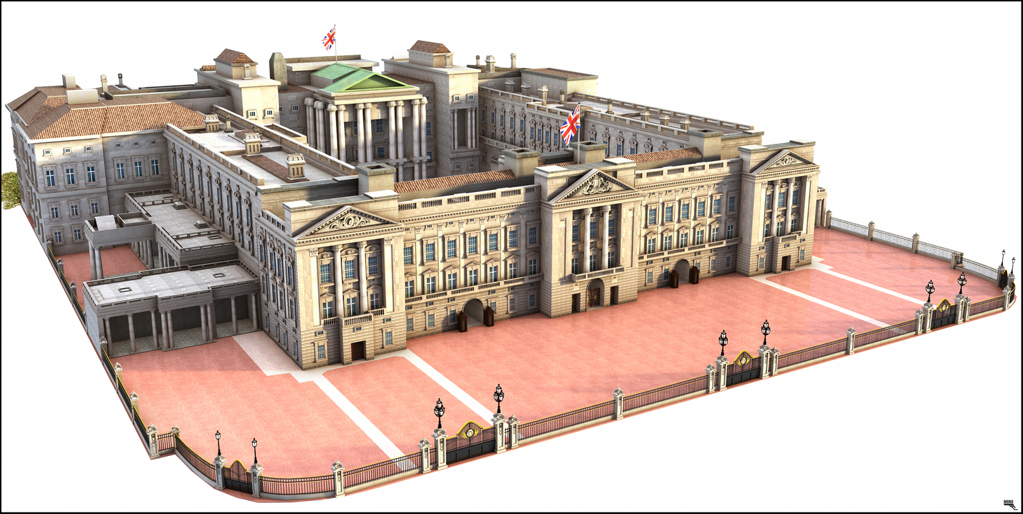 3D buckingham london palace model - TurboSquid 1169901