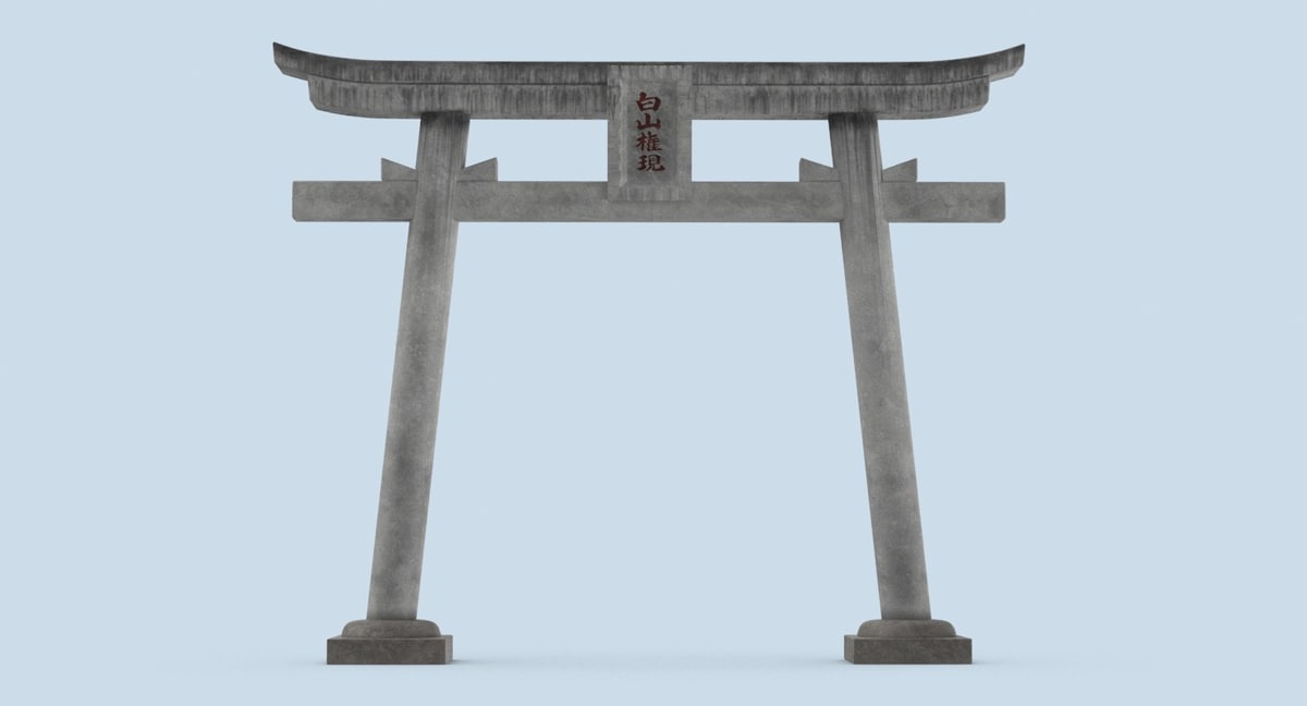 Japanese-temple-gate 3D model - TurboSquid 1169981