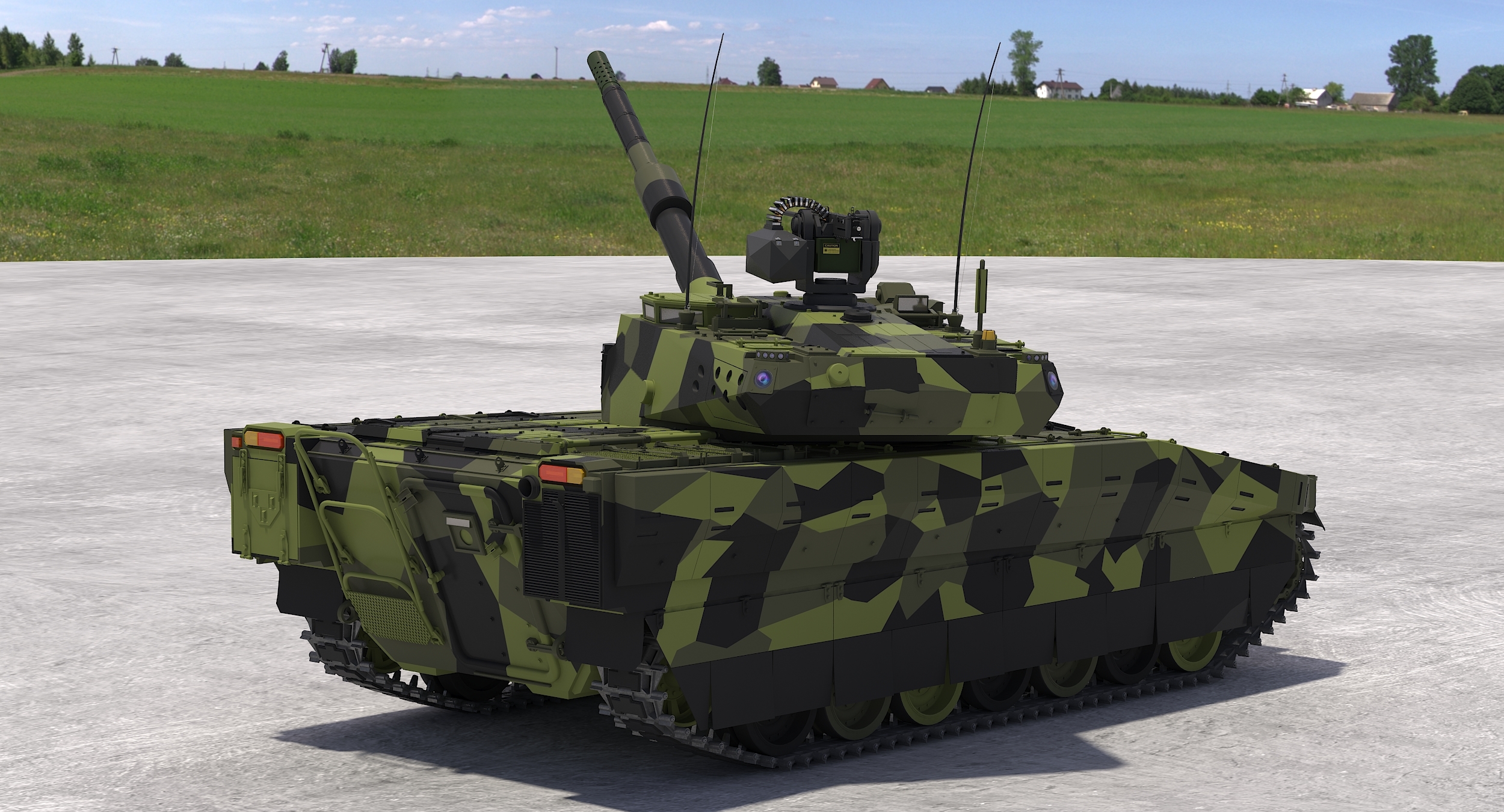 Cv90 120-t light tank 3D model - TurboSquid 1170096