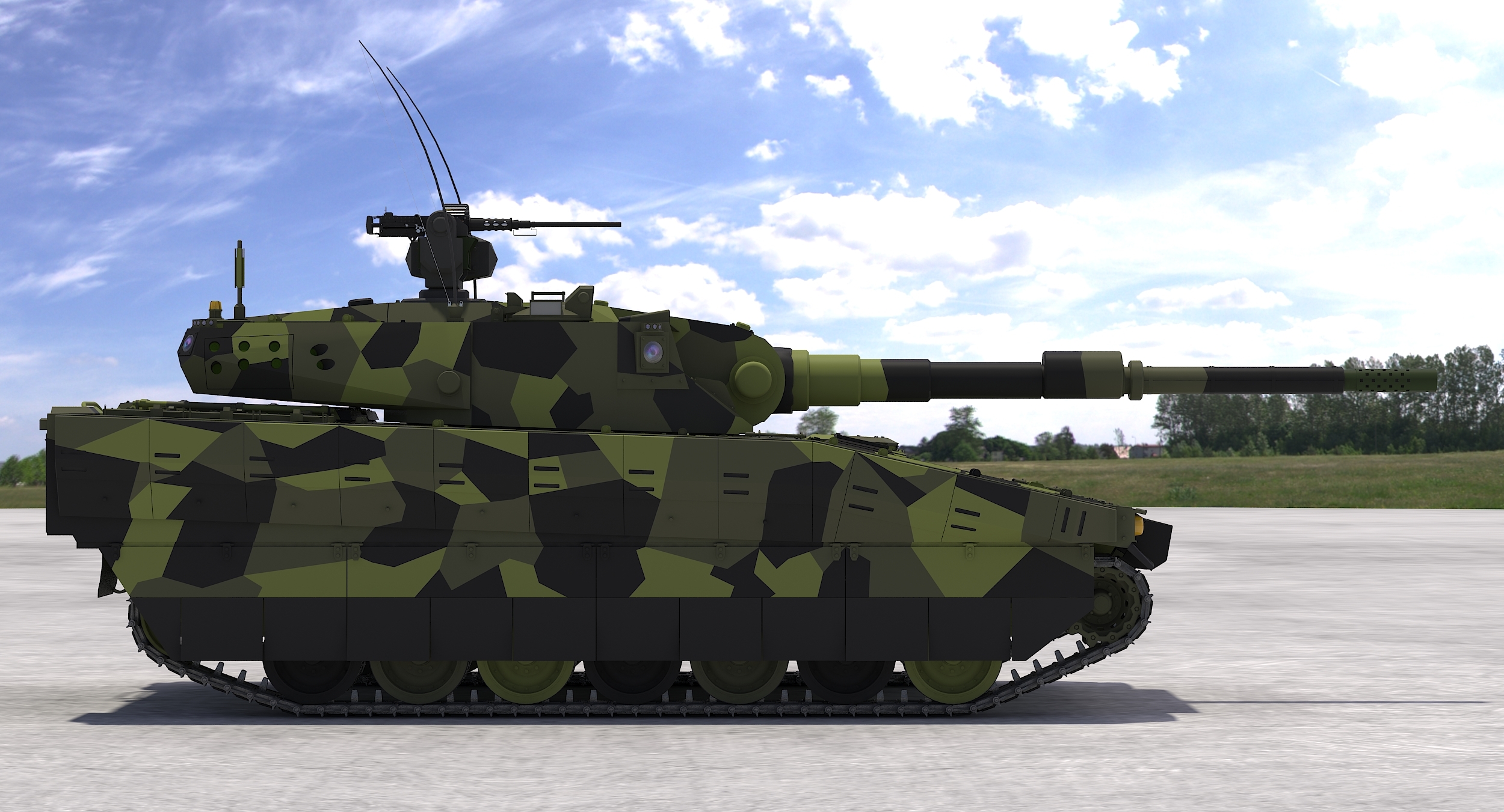 Cv90 120-t light tank 3D model - TurboSquid 1170096