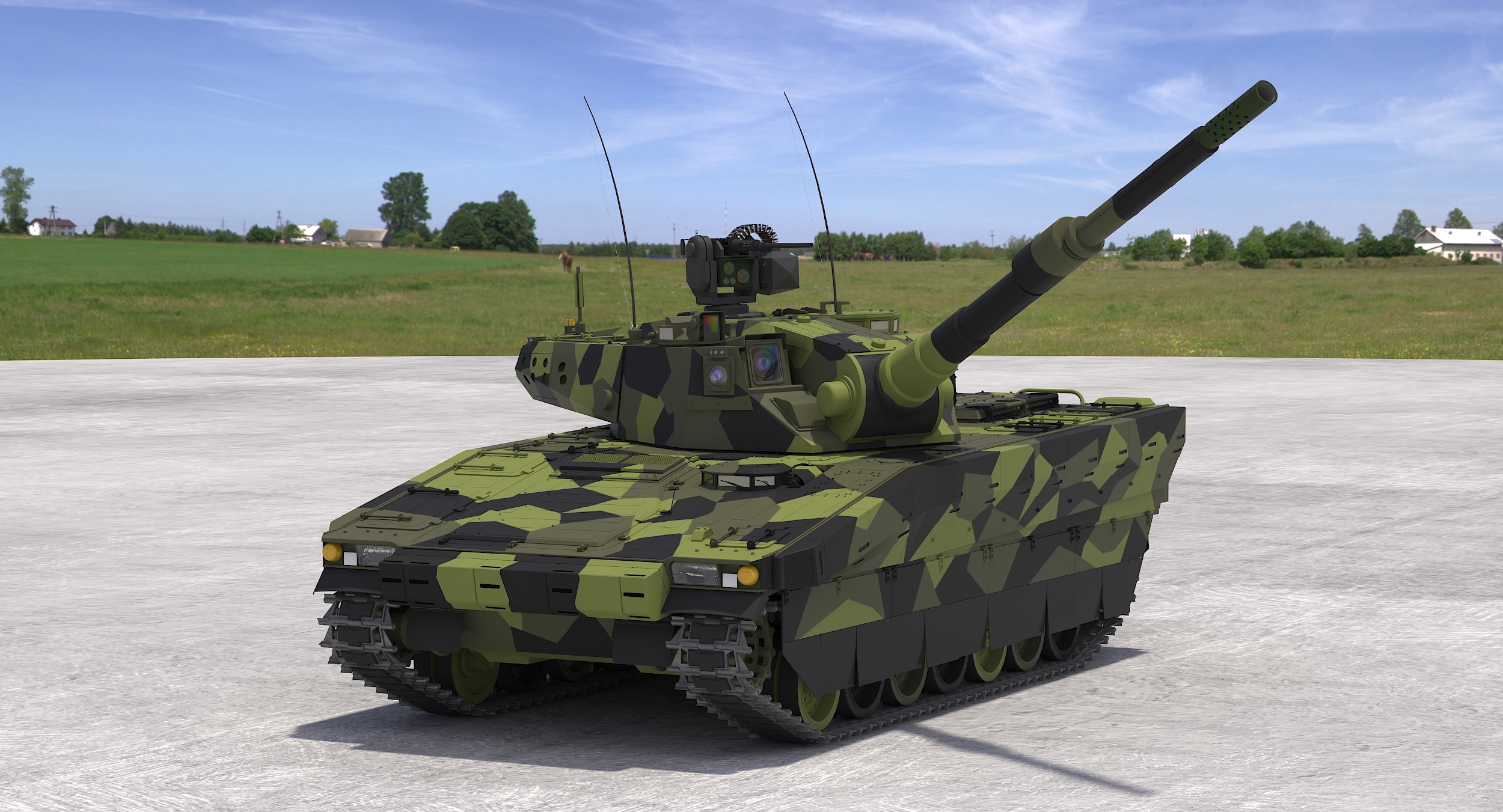Cv90 120-t light tank 3D model - TurboSquid 1170096