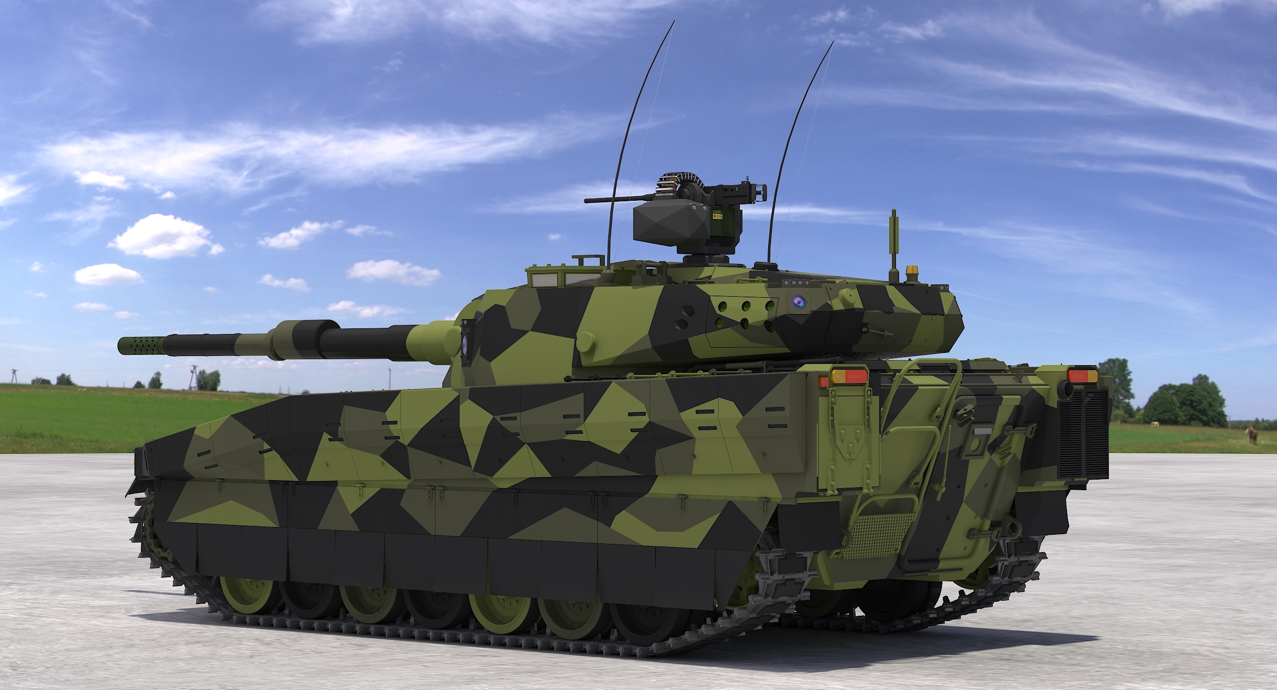 Cv90 120-t light tank 3D model - TurboSquid 1170096