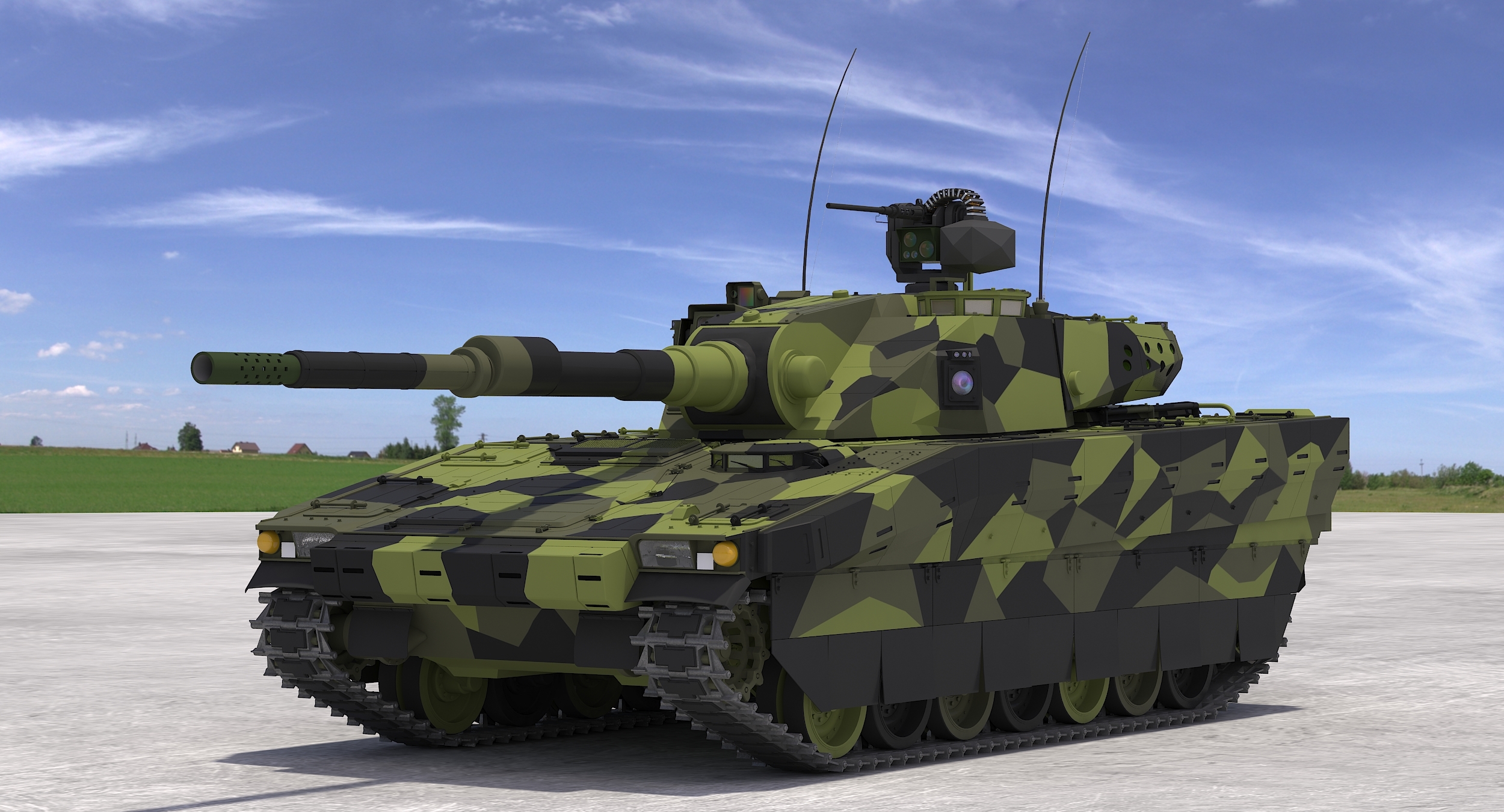 Cv90 120-t light tank 3D model - TurboSquid 1170096