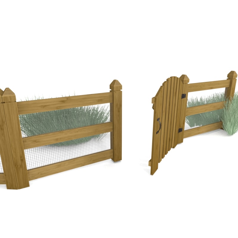 3D model wooden fence - TurboSquid 1170109