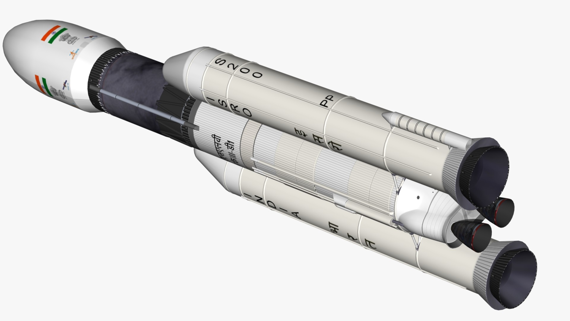 Gslv mk iii 3D model - TurboSquid 1170143