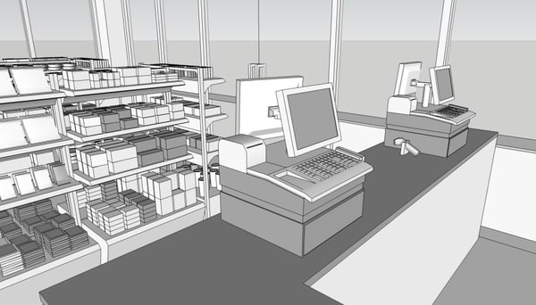 3D convenience store model - TurboSquid 1170248