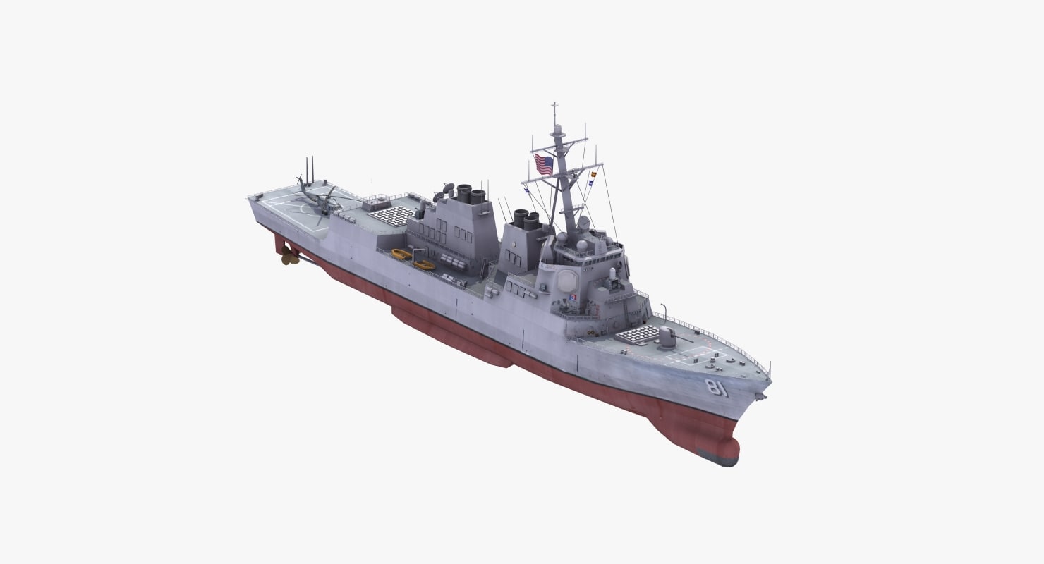 3D model arleigh burke class destroyer - TurboSquid 1170411