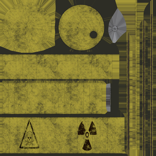Barrel nuclear 3D model - TurboSquid 1170544