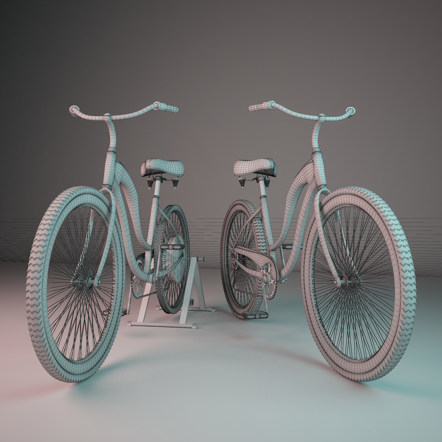 modèle 3D de Vélo + vélo alimenté par dynamo - TurboSquid 1170619