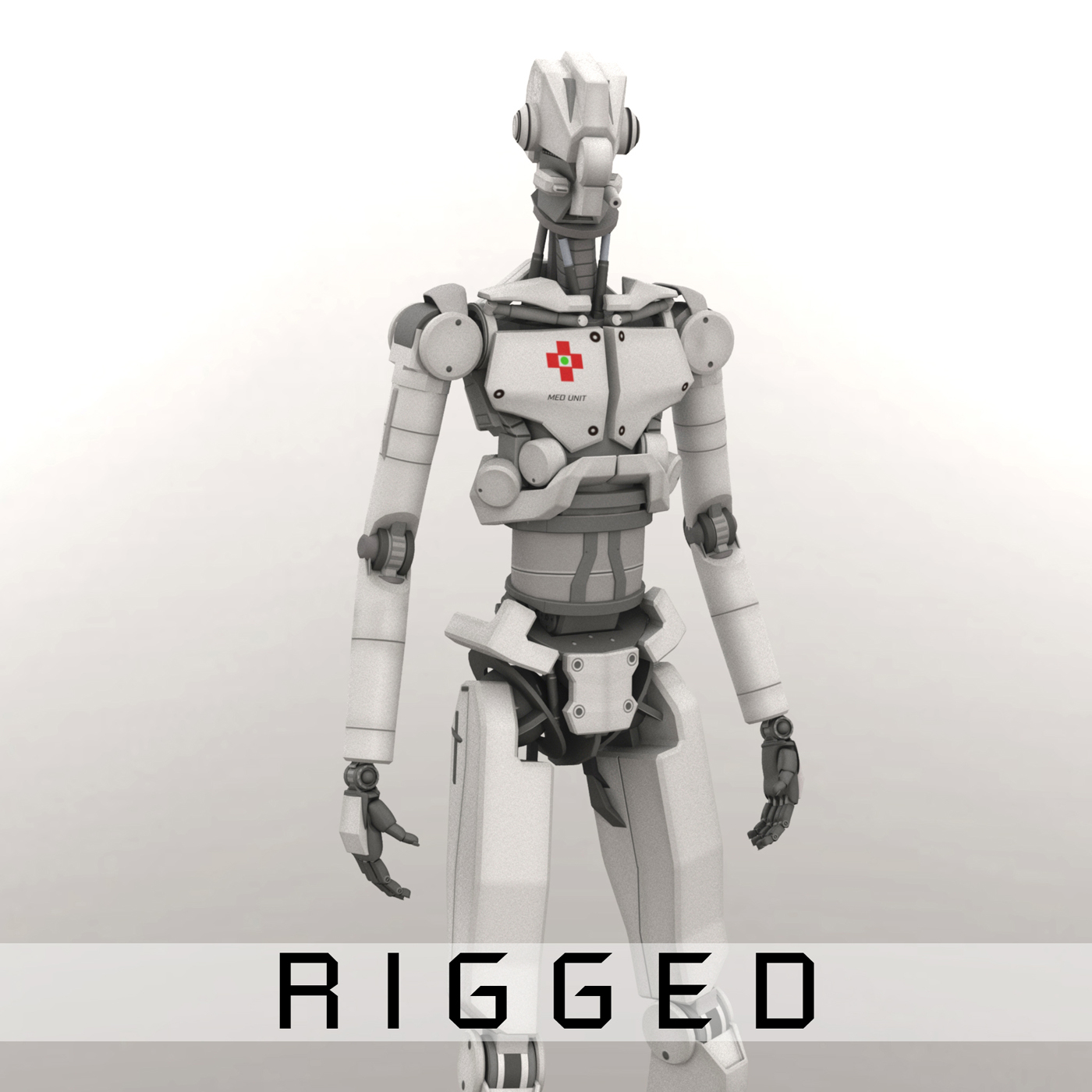 3D android robot rigged model - TurboSquid 1170626