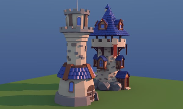 Towers games 3D model - TurboSquid 1170685