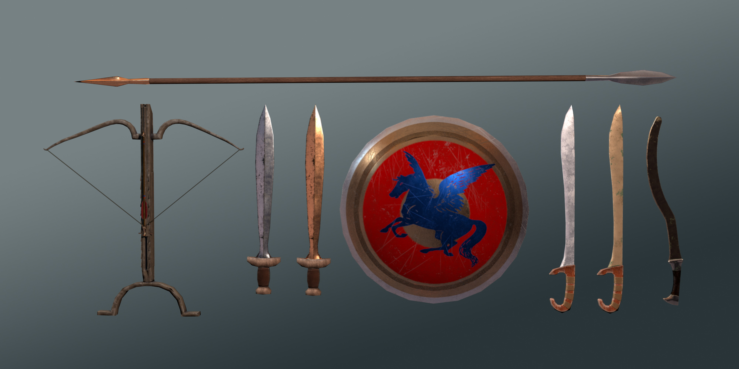 Ancient greek weapons pack 3D - TurboSquid 1171314