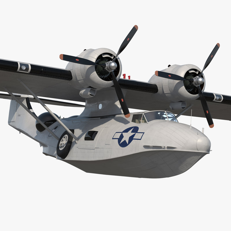 Flying boat consolidated pby 3D model - TurboSquid 1171742