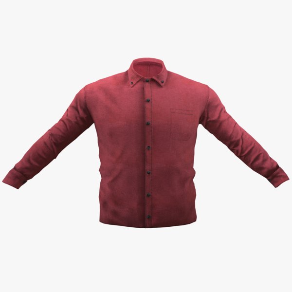 Red shirt 3D model - TurboSquid 1171778