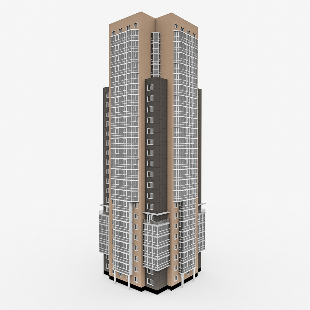 High-rise residential buildings 3D - TurboSquid 1171790