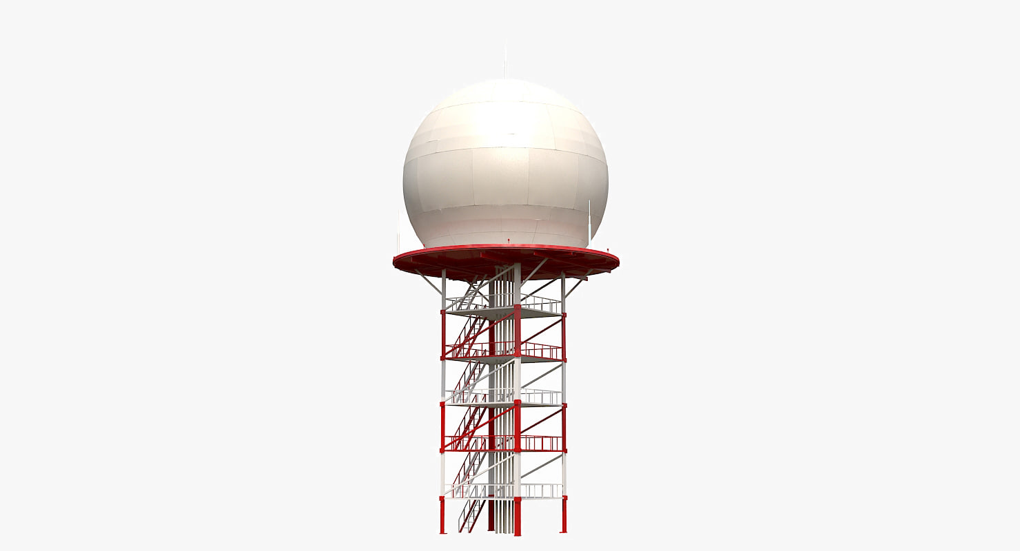 3D airport dome radar - TurboSquid 1172109
