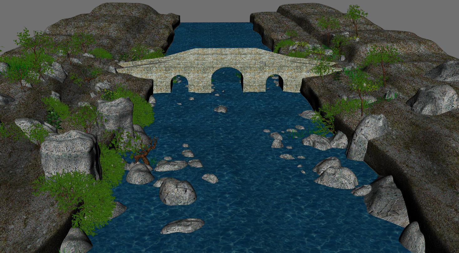 Bridge river 3D model - TurboSquid 1172185